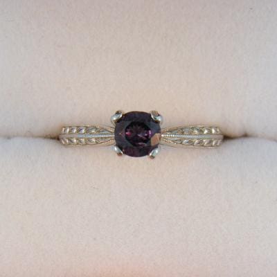 Vintage Inspired Color Change Garnet Engagement Ring | Exquisite ...
