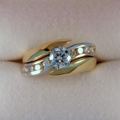 Modern Two-tone Diamond Wedding Set | Exquisite Jewelry for Every ...