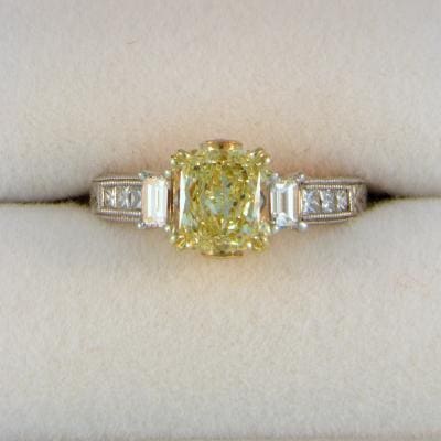 Radiant Cut Yellow Diamond Engagement Ring | Exquisite Jewelry for ...