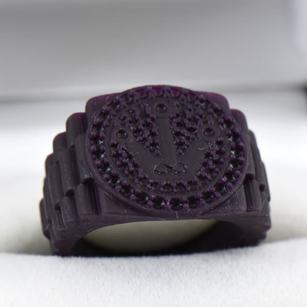 Custom White Gold & Diamond Mens Ring "Rolex Style" | Exquisite Jewelry ...