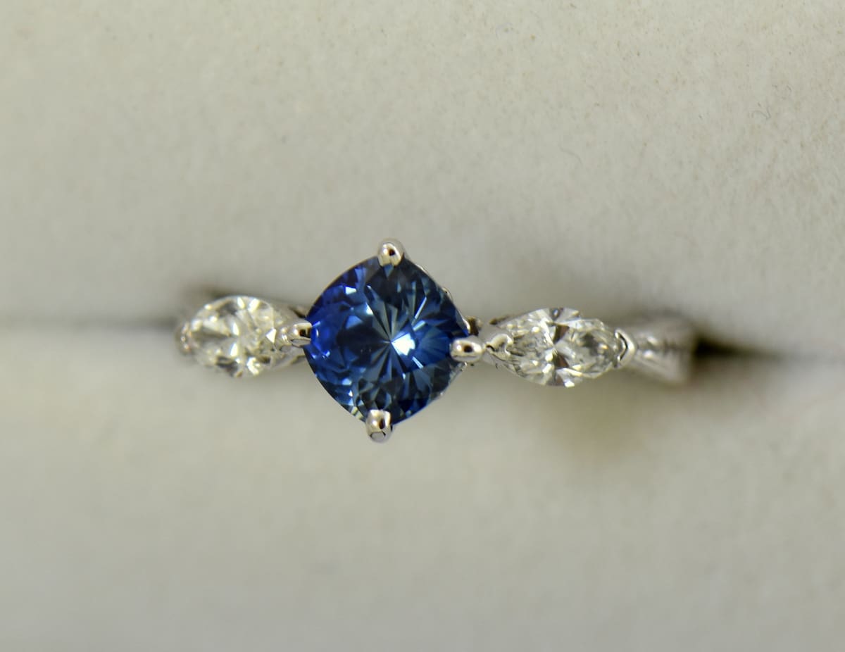 Bicolor Sapphire & Marquise Diamond Ring