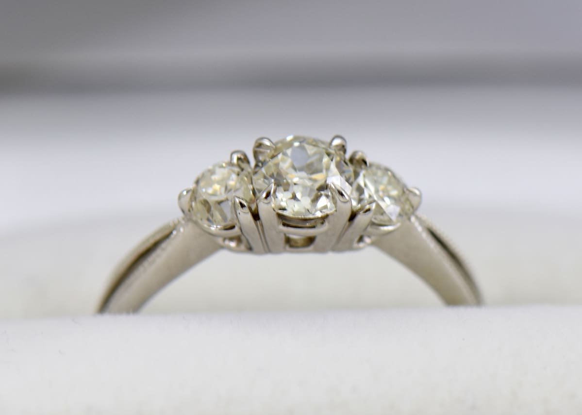 Old European Cut Diamond 3-Stone Ring 1ctw | Exquisite Jewelry for ...