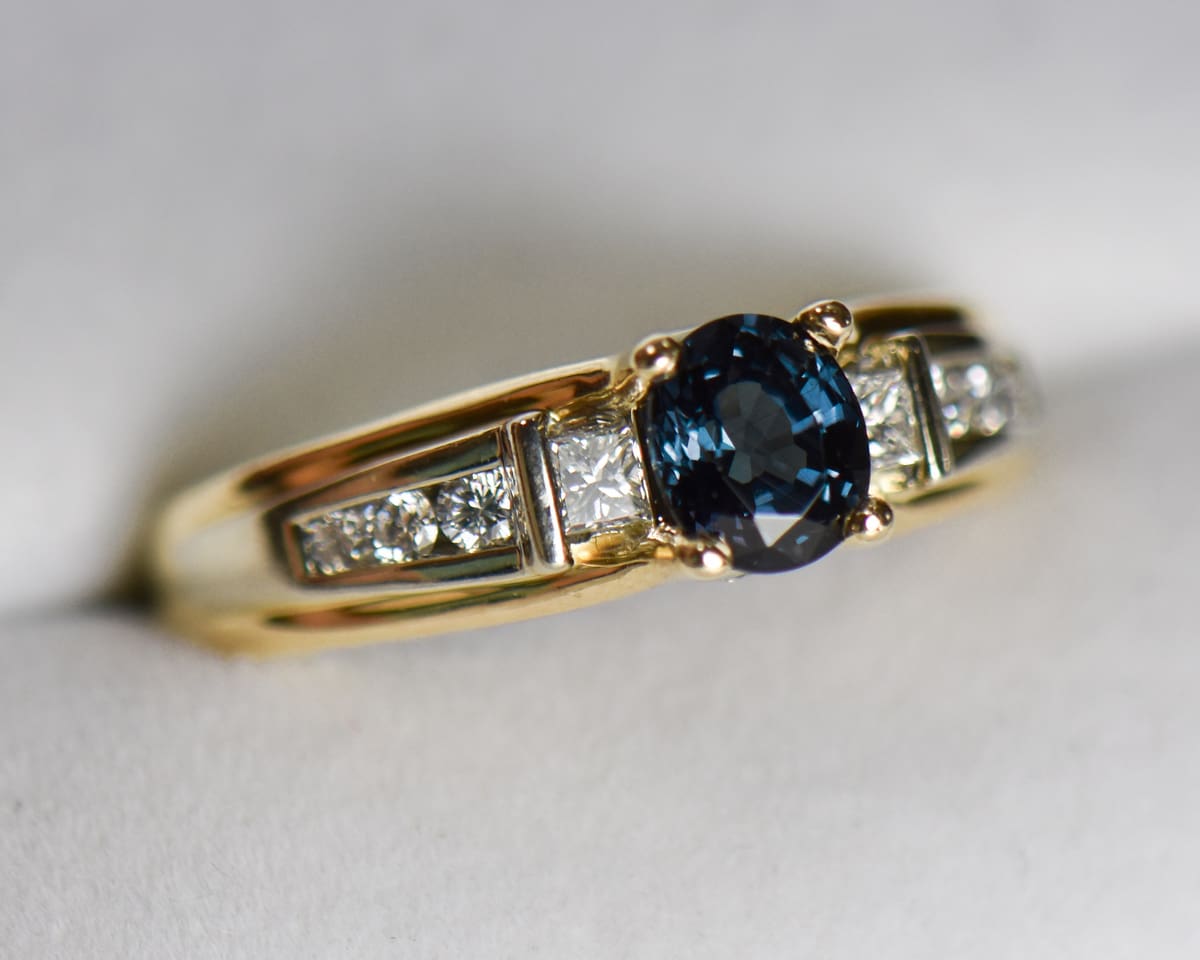 Madagascar Color Change Blue Garnet & Diamond Ring | Exquisite Jewelry ...